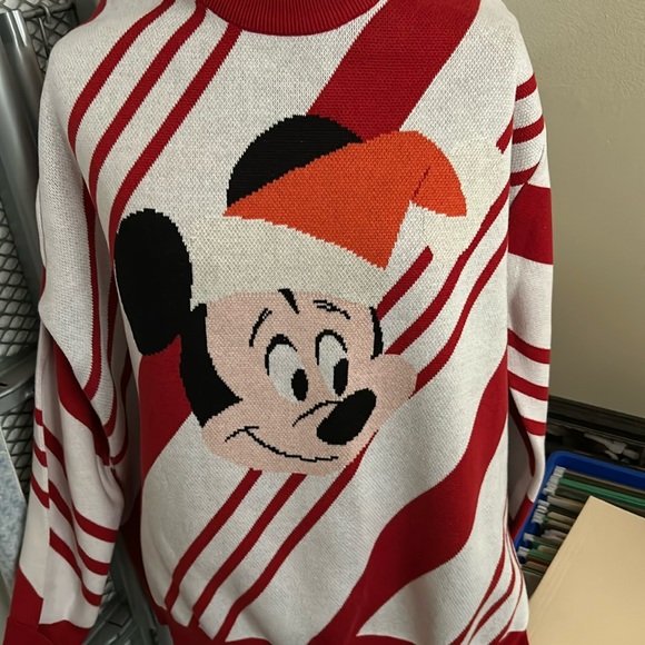 Disney | Sweaters | Red And White Disney Sweater Xxl | Poshmark